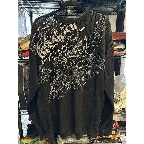 Kani Gold | Shirts | Y2k Kani Gold Black Thermal With Eagle Hits Size ...